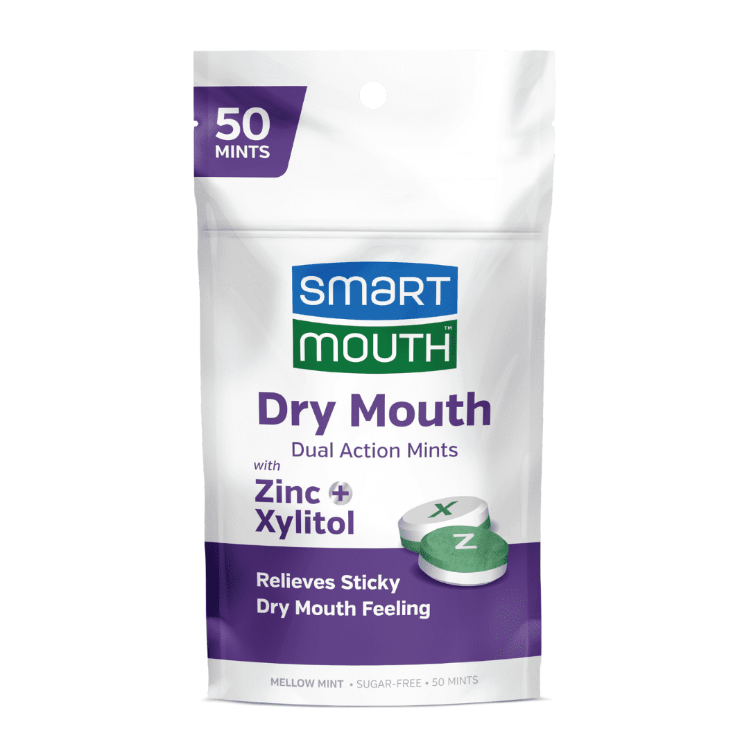 Smart Mouth Dry Mouth Mints with Zinc, Xylitol, Mellow Mint - Freshener ...