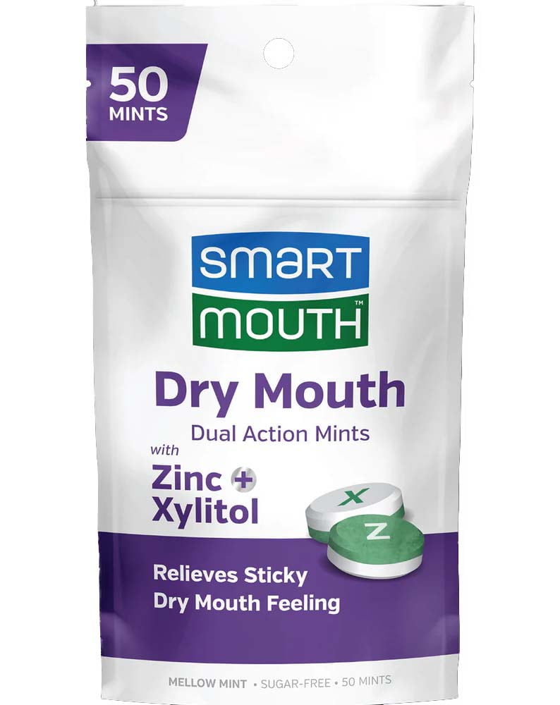 Smart Mouth Dry Mouth Mints with Zinc, Xylitol, Mellow Mint - Freshener ...