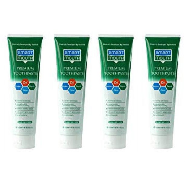 Smart Mouth Premium Zinc Ion Toothpaste, 6 oz (4-Pack) - Walmart.com