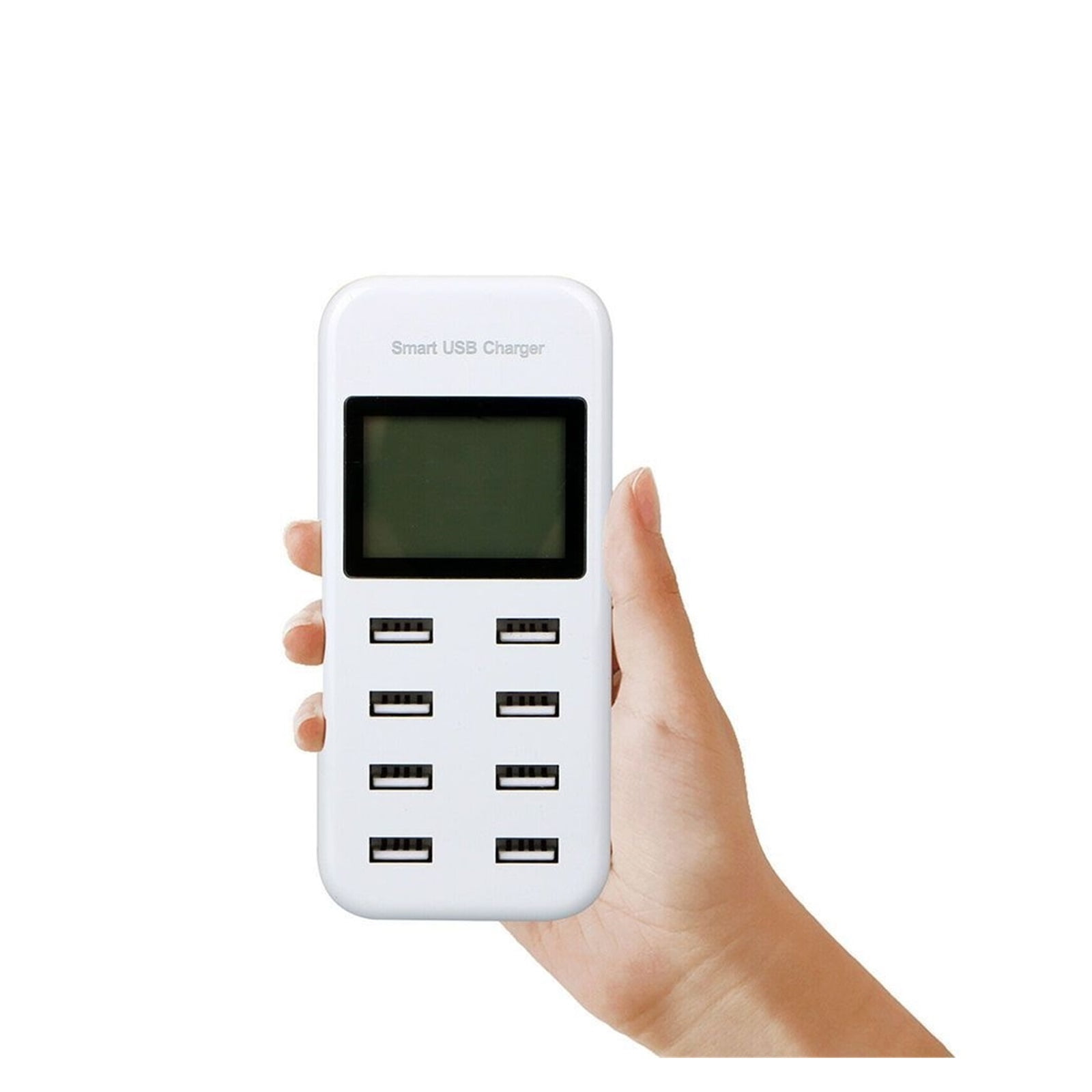 Smart Multi USB AC Hub LCD Display 8 Usb Port Wall Charger Power ...