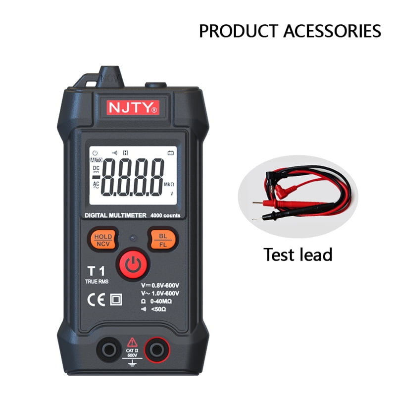 Smart Multimeter Digital 4000 Counts Mini Automotive Tester True RMS ...