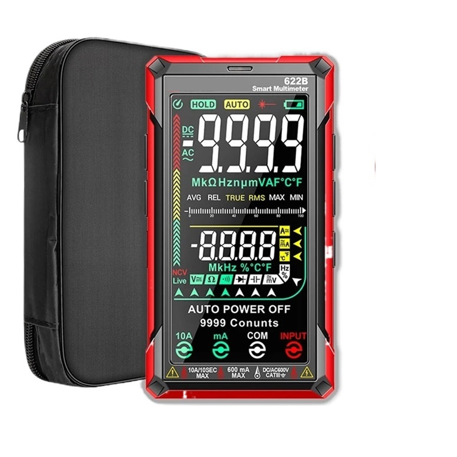 Smart Multimeter Digital Auto Range True RMS AC Voltage 9999 Counts ...