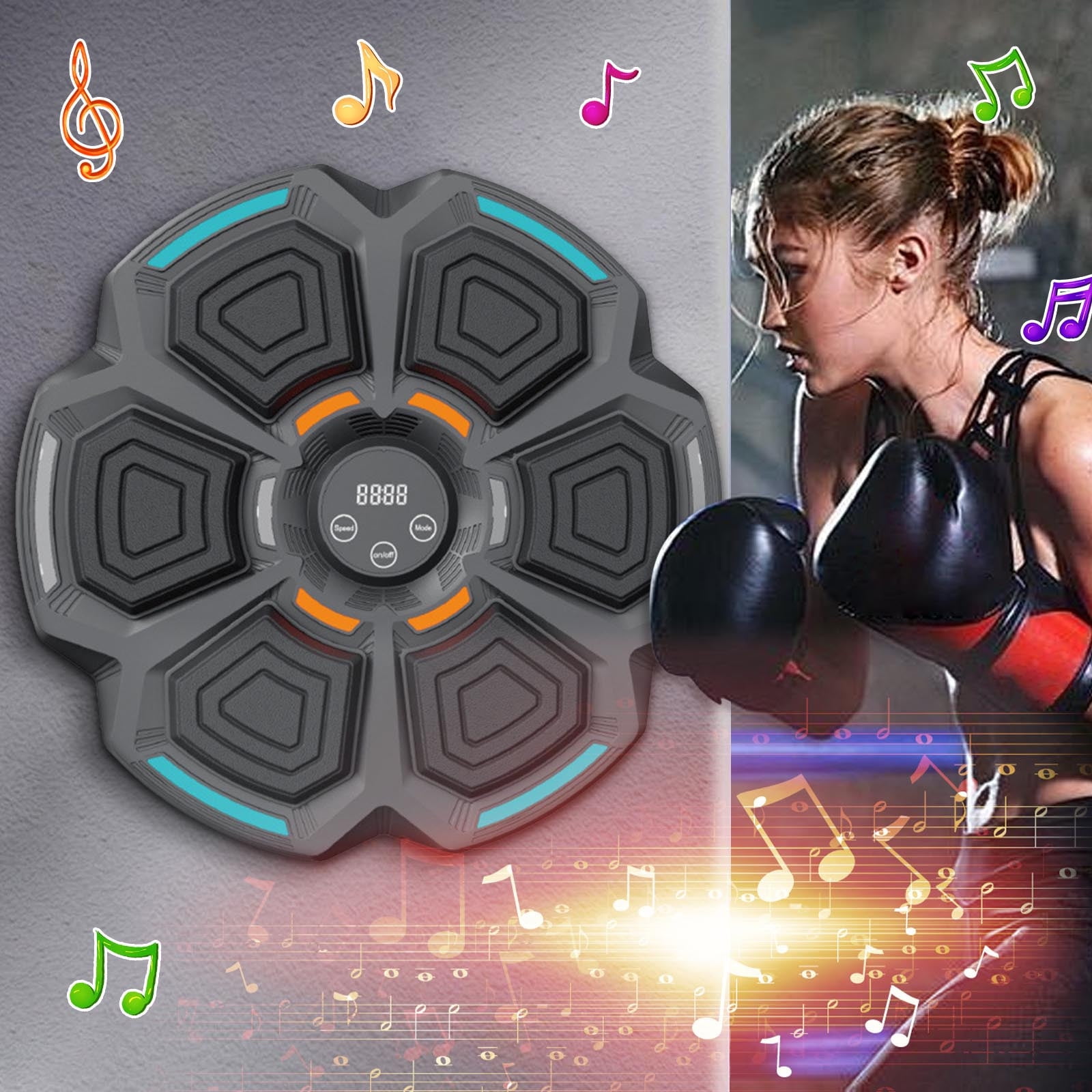Smart Music Boxing Machine, Upgraded Bluetooth Rechargeable Musical ...