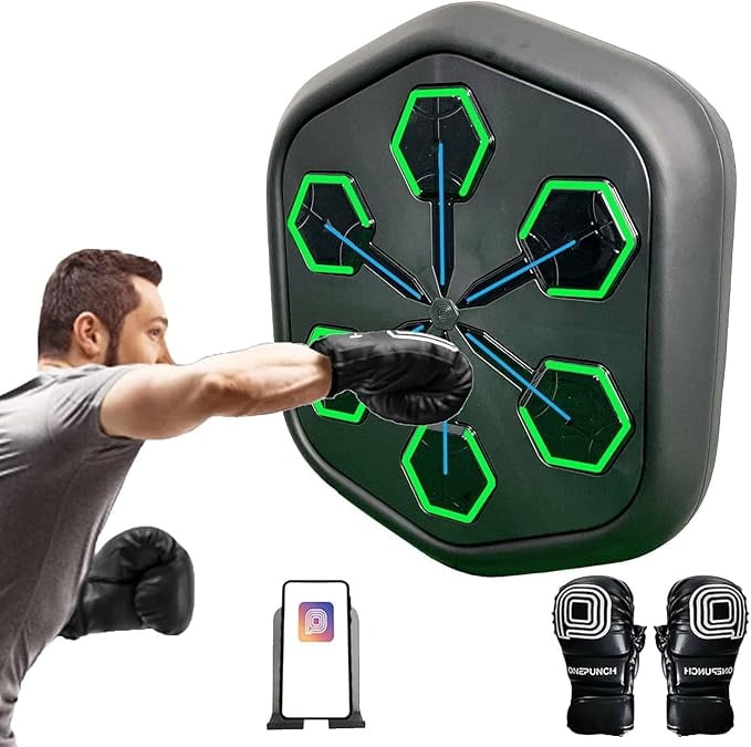 Smart Music Boxing Machine, Wall Mounted Boxing Machine with LED Home ...