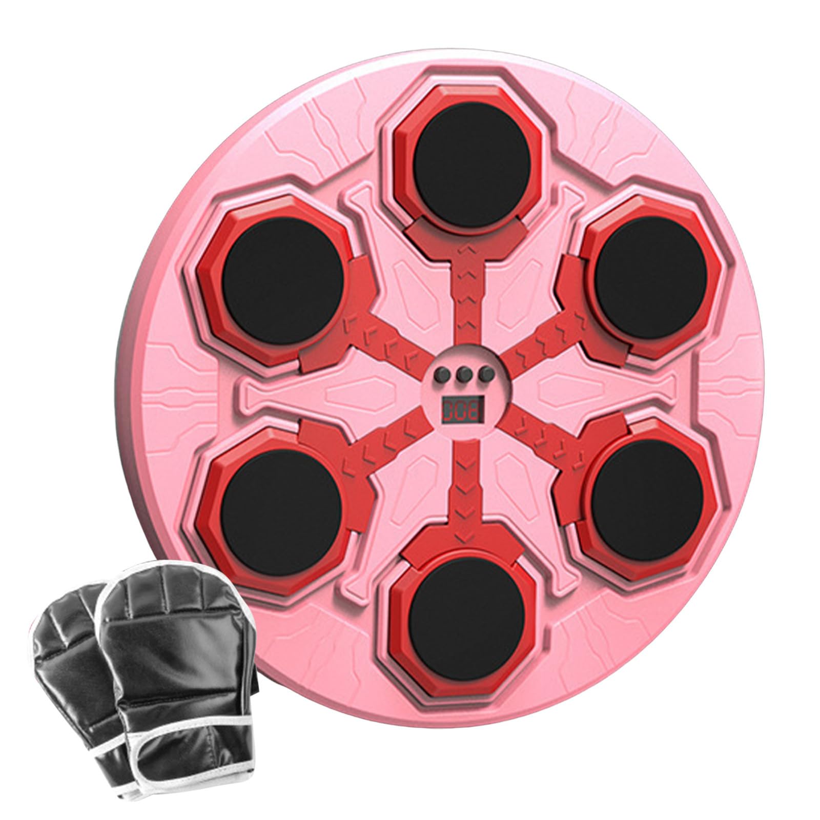 Smart Music Boxing Wall Punching Pad Bluetooth Sync 15-Speed LED Light ...