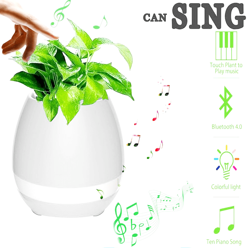 Smart Music Flower Pot / Bluetooth Speaker Touch, Multifunction Music ...