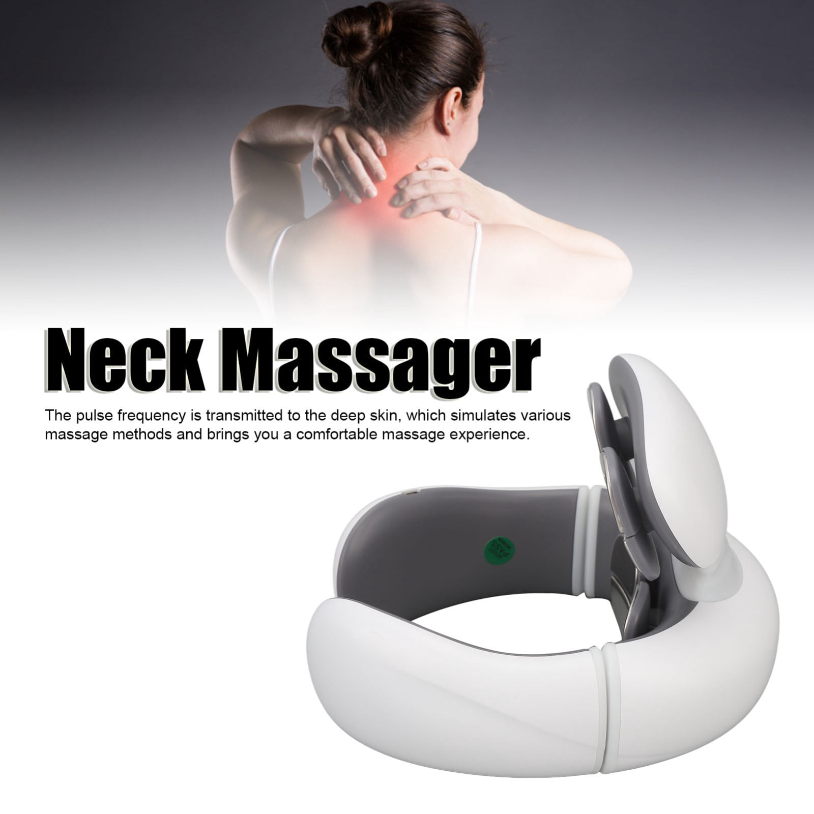Smart Neck Massager USB Rechargeable With Heat Compression 6 Massage ...