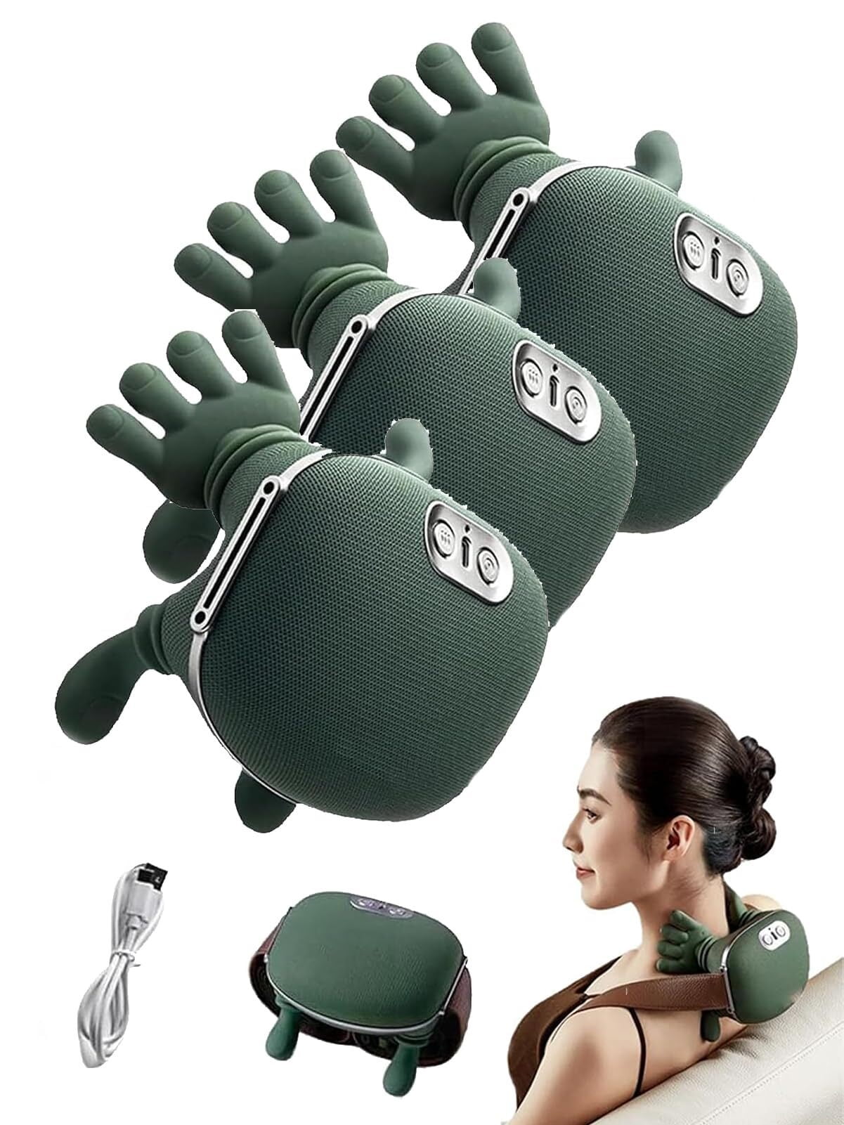 Smart Neck Shoulder Massager - Wireless Portable Real Hands Massager ...