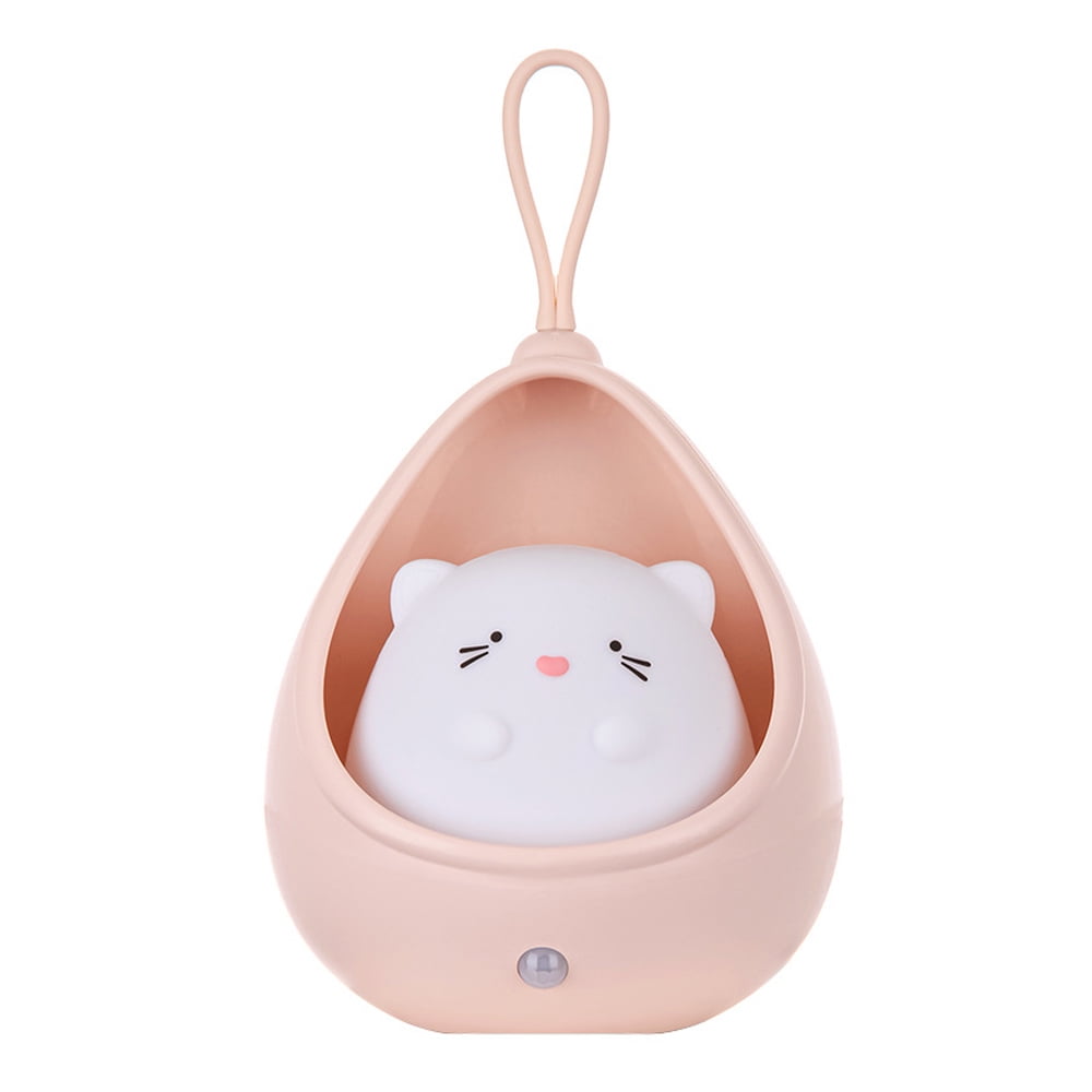 Smart Night Light Motion Sensor USB Chargeable Cute Animal LED Desk ...