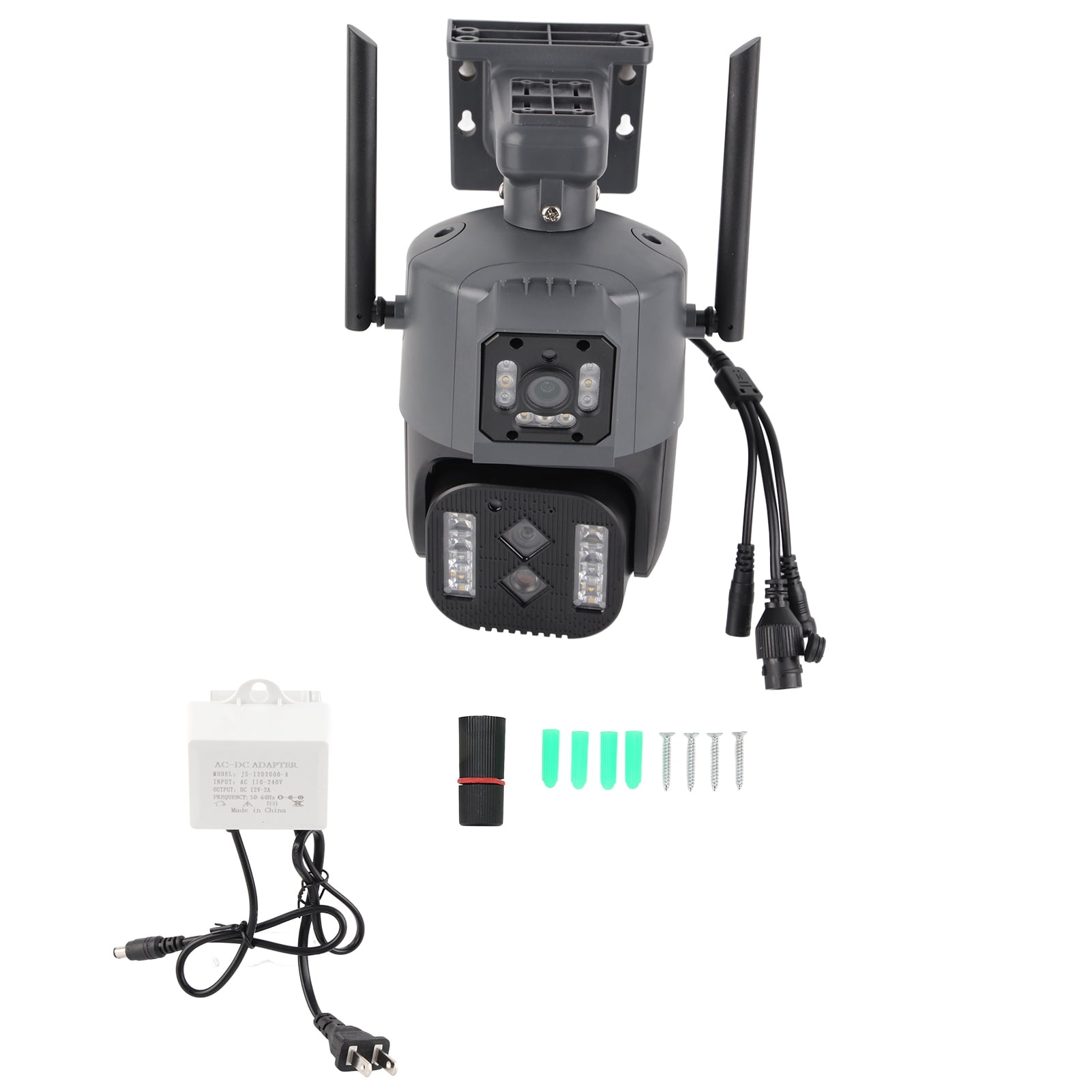 Smart Outdoor Camera 4MP Wireless Three Lens Remote Monitor Auto Zoom ...