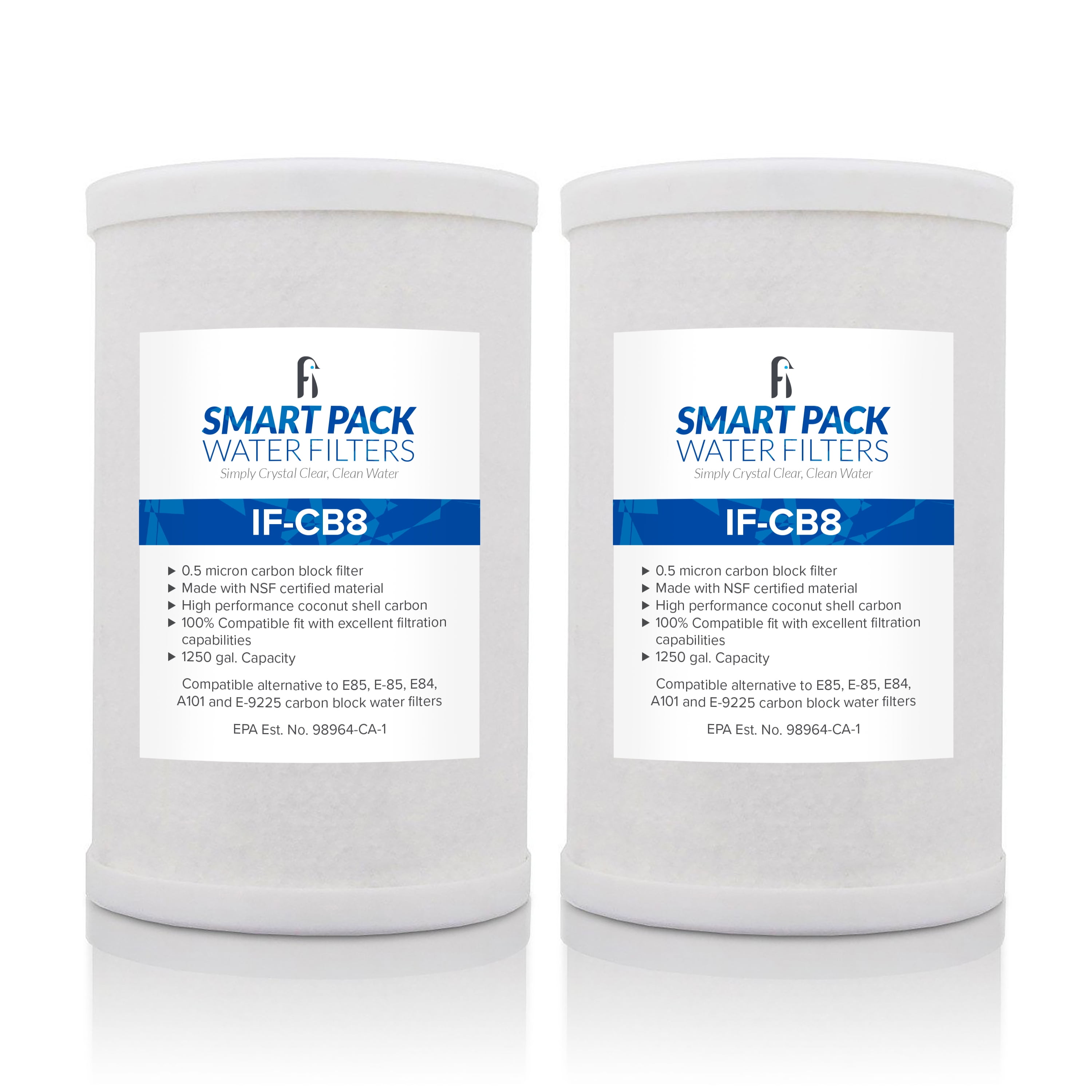 Smart Pack CB8 Carbon Block Water Filter, Compatible with Amway E-84, E ...