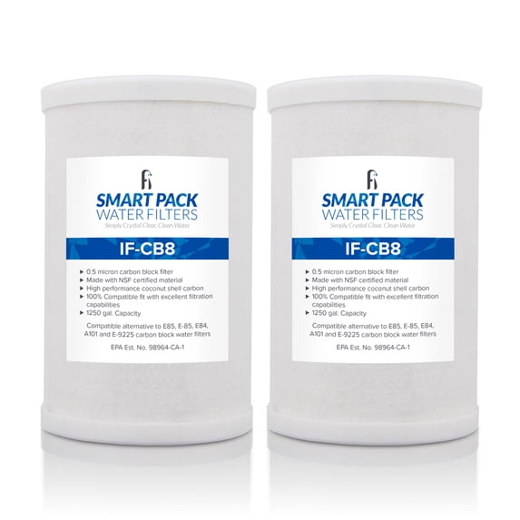 Smart Pack CB8 Carbon Block Water Filter, Compatible with Amway E-84, E ...