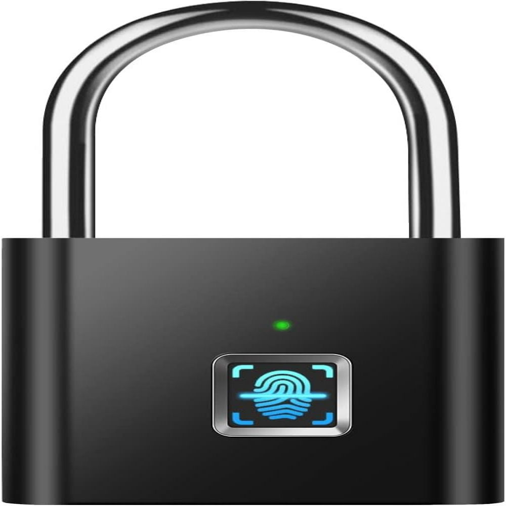 Smart Padlock, Fingerprint Keyless Lock Ultra-portable And Rechargeable ...