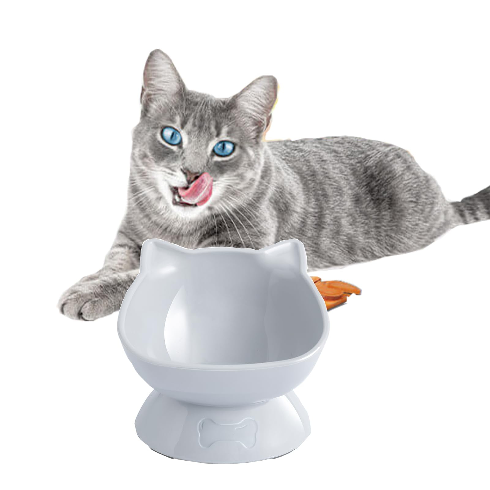 Smart Paws Raised cat bowl Puppy Bowl Plastic Pet bowl with non-slip ...
