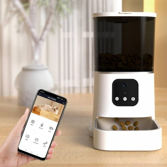 Smart Pet Feeder 6L Automatic Cat & Dog Food Dispenser, Scheduled ...