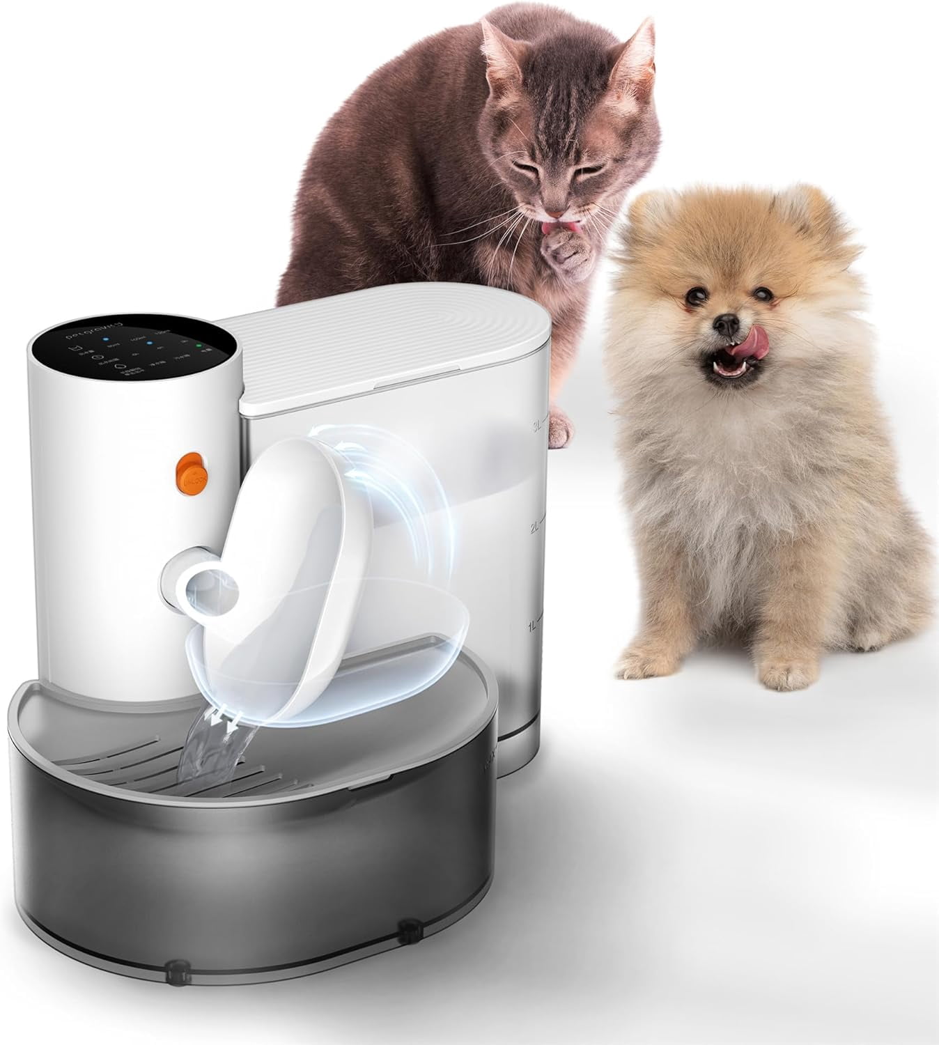 Smart Pet Water Fountain, Automatic Small Dog Water Fountain, Wireless ...