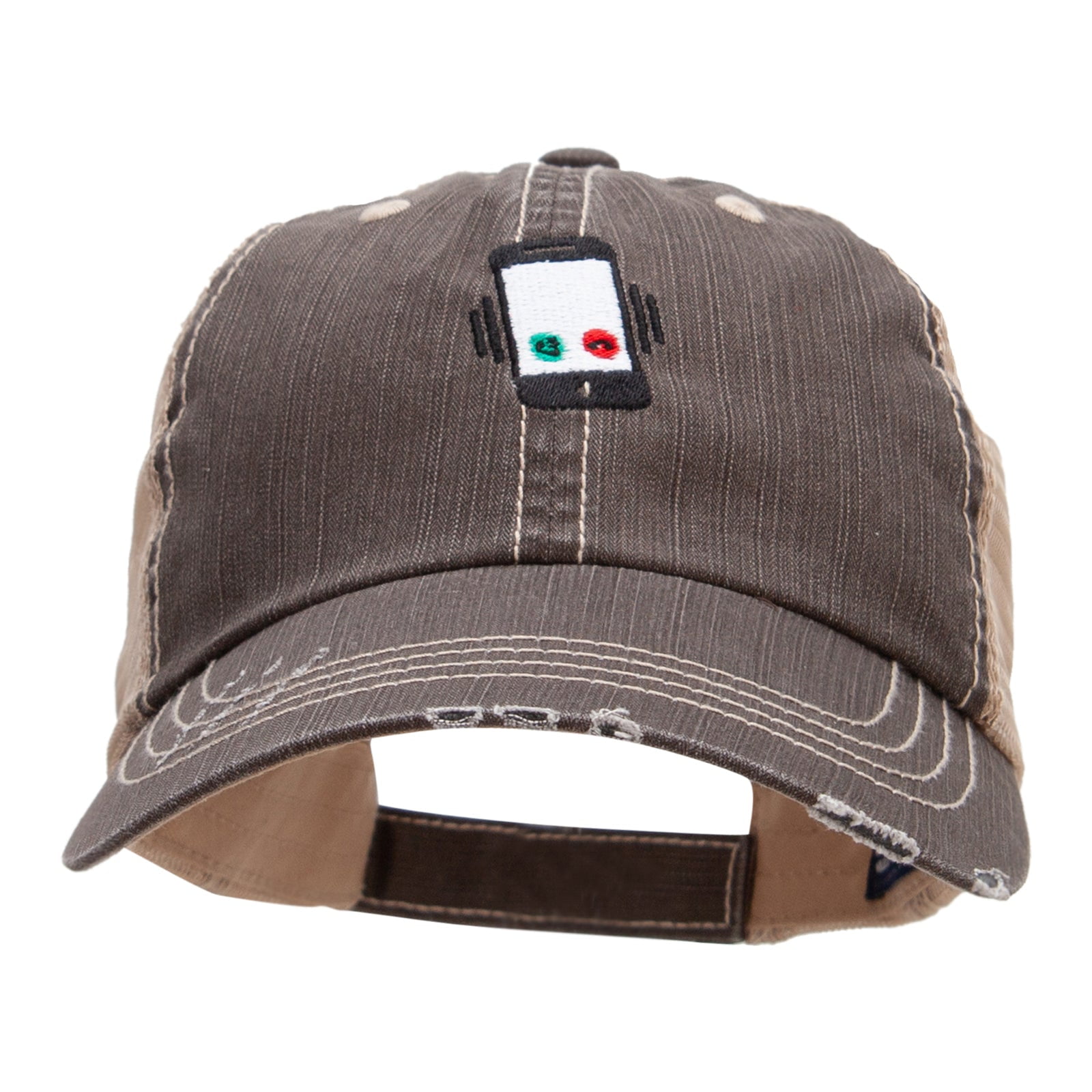 Smart Phone Ringing Embroidered Low Profile Special Cotton Mesh Cap ...