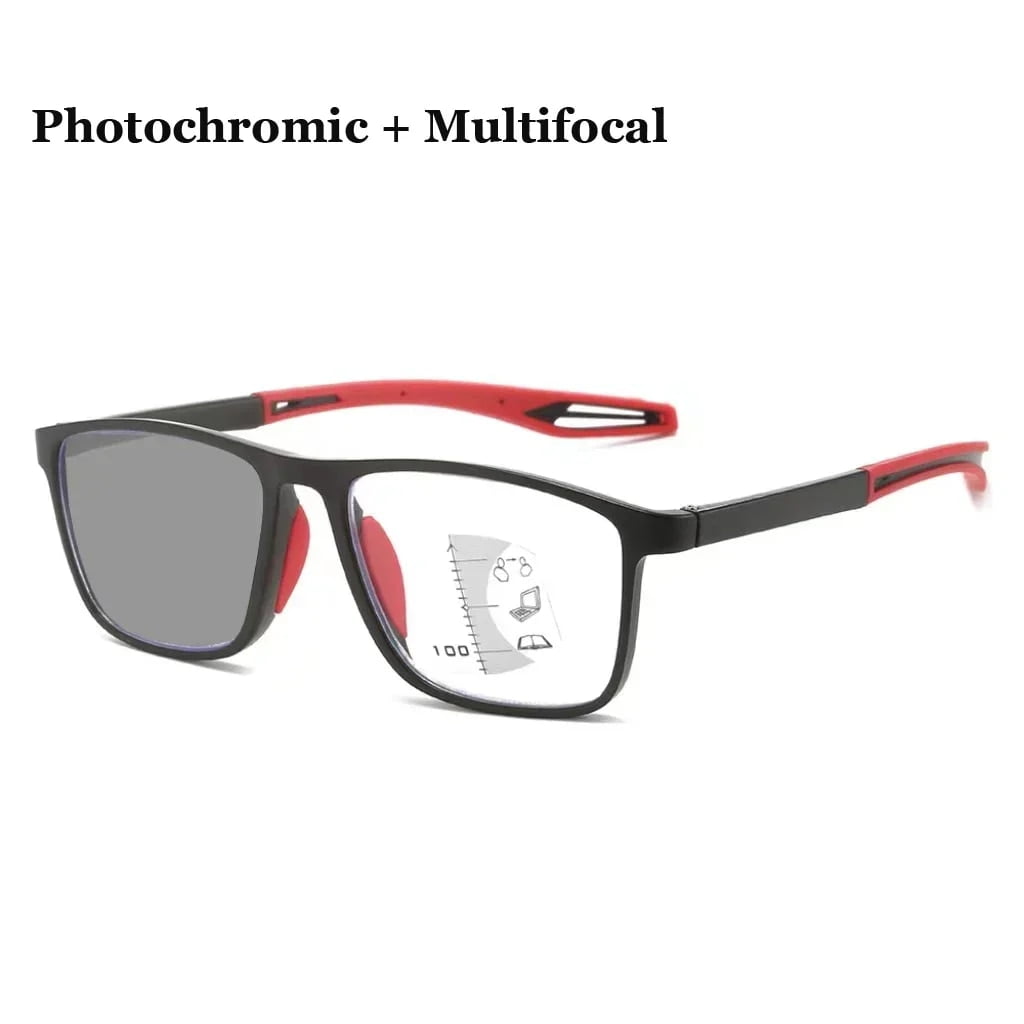 Smart Photochromic Presbyopia Glasses TR90 Sports Progressive ...