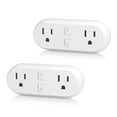Smart Plug 15A, WiFi Outlet Extender Dual Socket Plugs Works with Alexa ...
