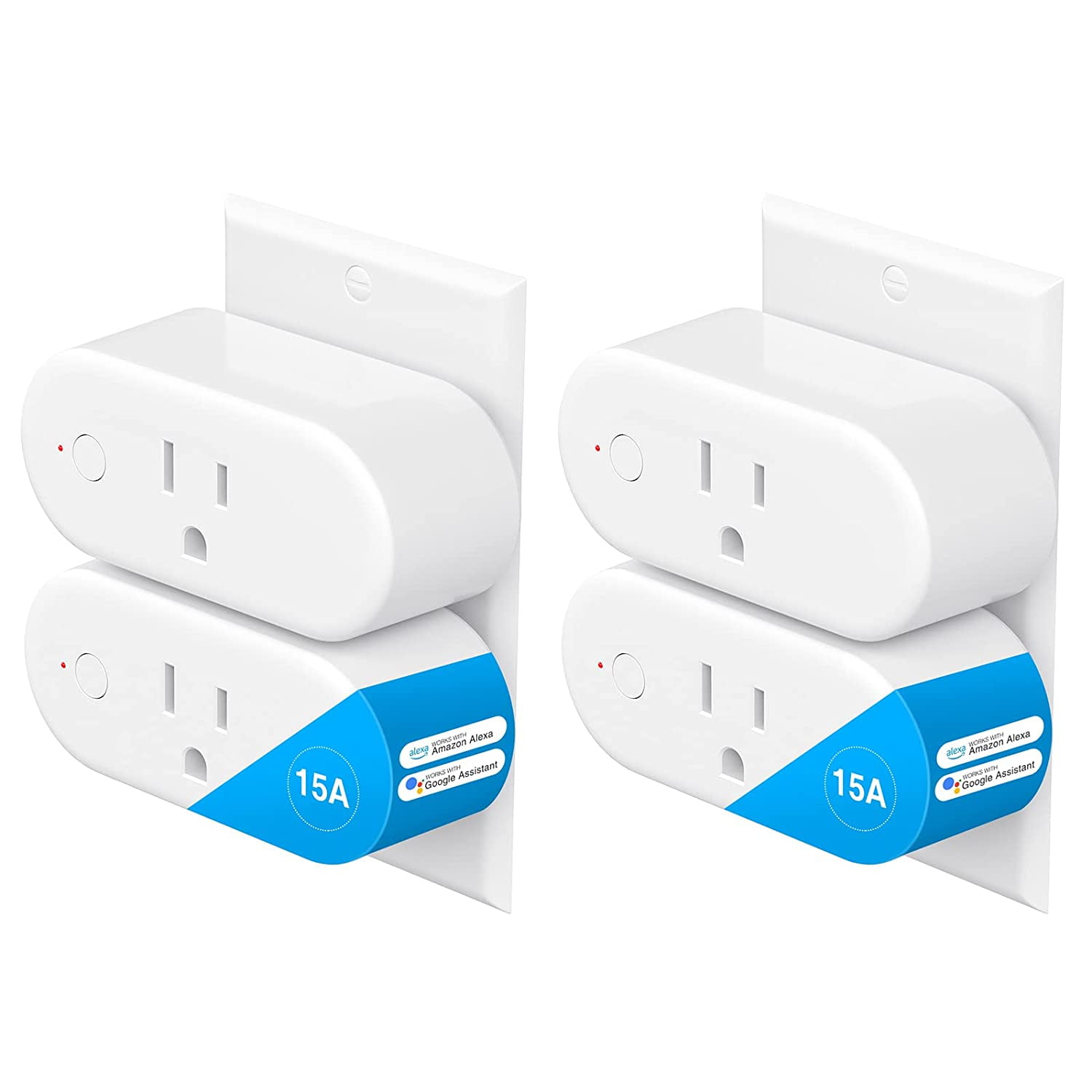 Smart Plug, 15A WiFi Outlet Works with Alexa and Google Home, Surge ...