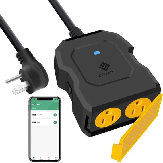 Smart Plug, Smart Home Outdoor Etekcity WiFi Outlet with 2 Sockets for ...