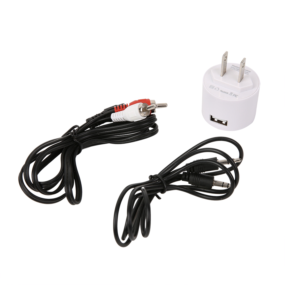 Smart Plug-in Bluetooth Audio Receiver, USB + Audio Input, White, US ...