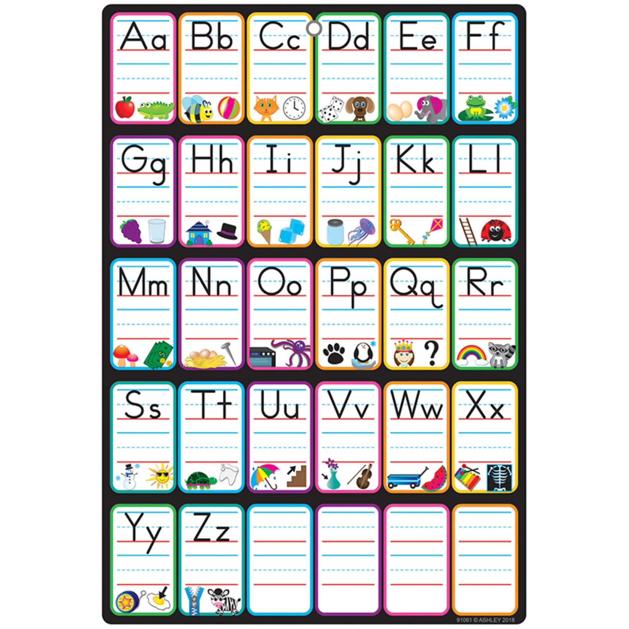 Smart Poly Chart, 13" x 19", ABC Pictures, w/Grommet - Walmart.com