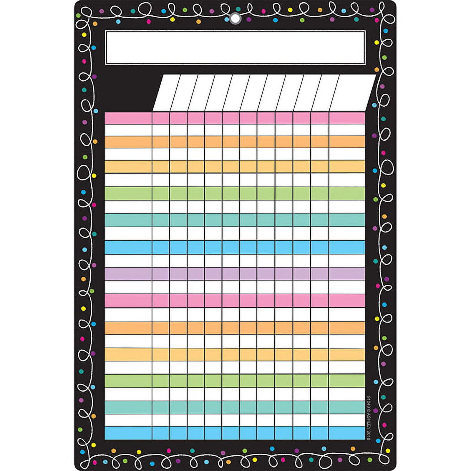 Smart Poly Chart, 13" x 19", Chalk Dots with Loops Incentive, w/Grommet ...