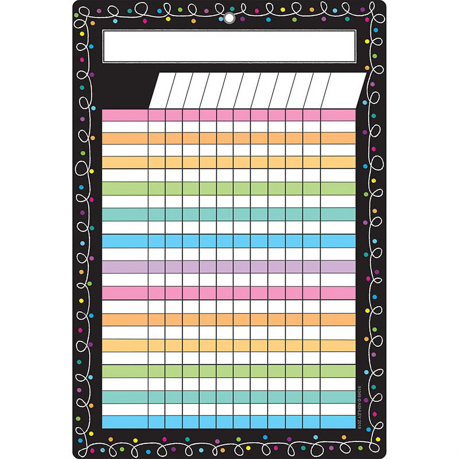 Smart Poly Chart, 13" x 19", Chalk Dots with Loops Incentive, w/Grommet ...