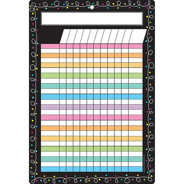 Smart Poly Chart, 13" x 19", Chalk Dots with Loops Incentive, w/Grommet ...
