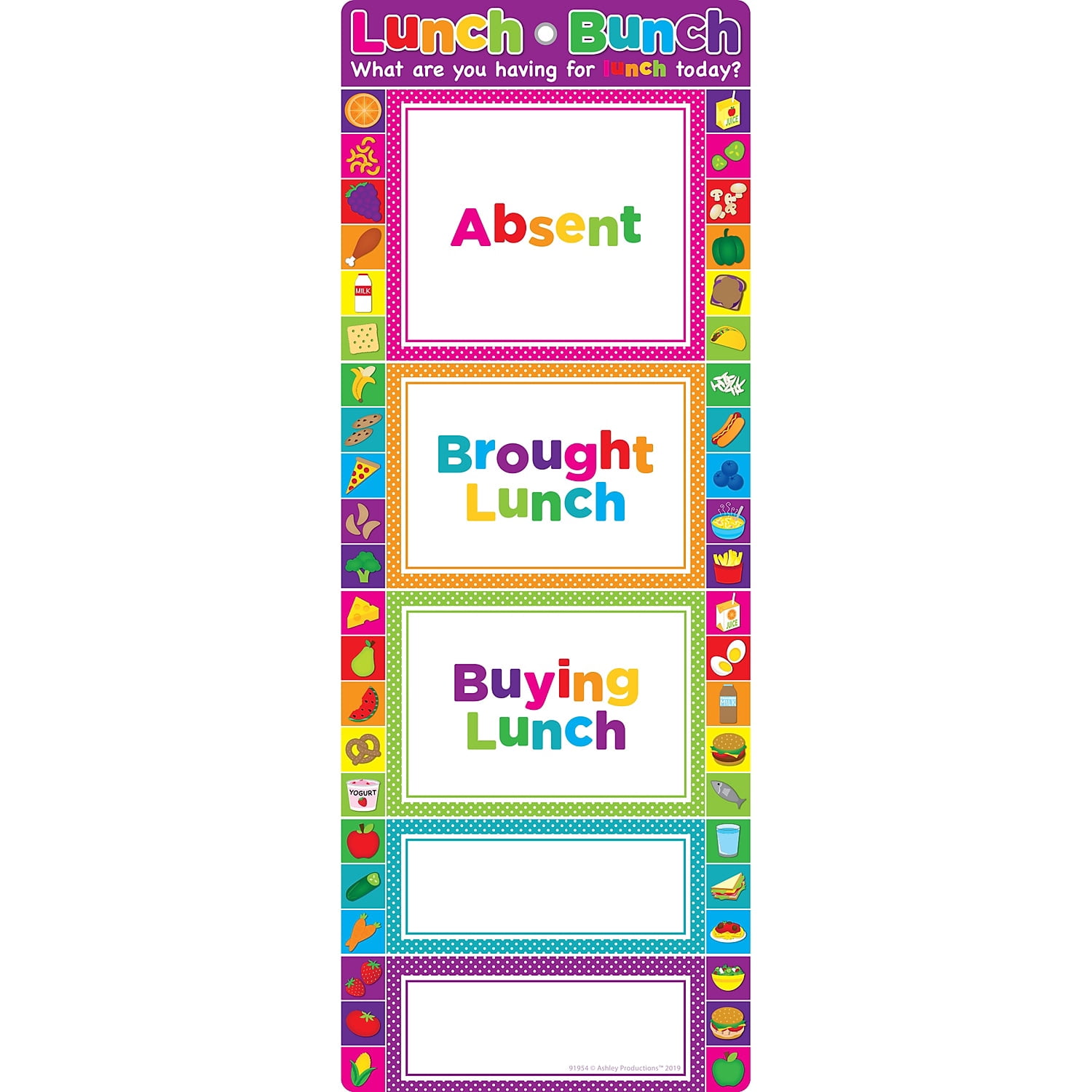 Ashley Productions Smart Poly Lunch Bunch Clip Chart (ASH91954 ...