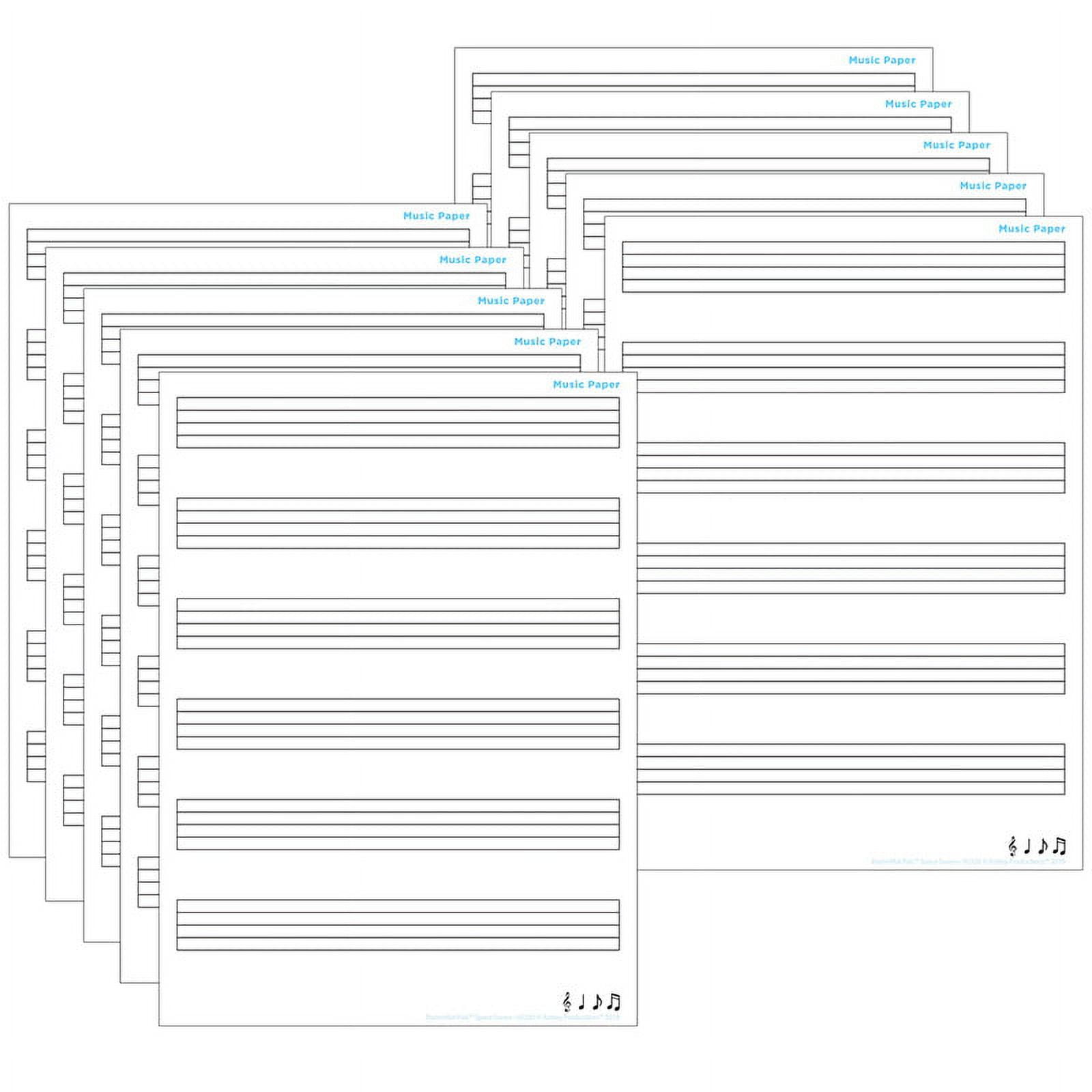 Smart Poly® PosterMat Pals™ Space Savers, 13" x 9-1/2", Music Staves ...