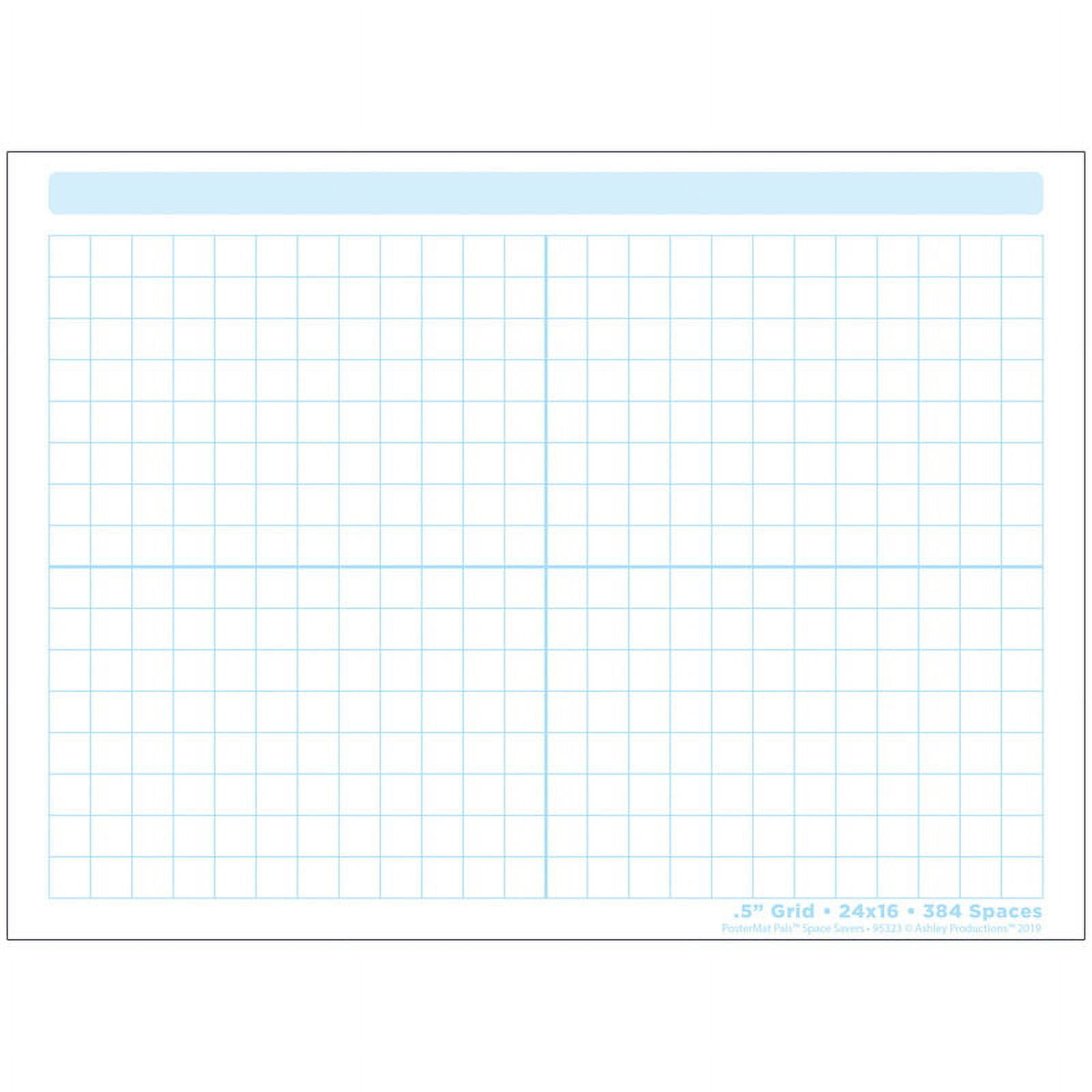 Smart Poly Single Sided PosterMat Pals Space Savers, 1/2" Grid Blocks ...
