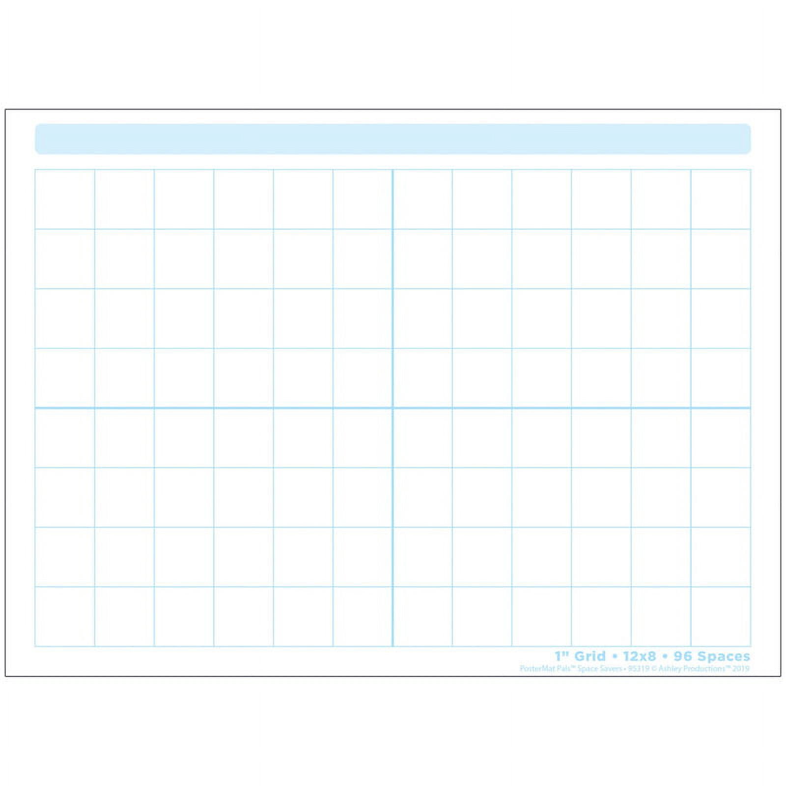 Smart Poly Single Sided PosterMat Pals Space Savers, 1" Grid Blocks, 13 ...