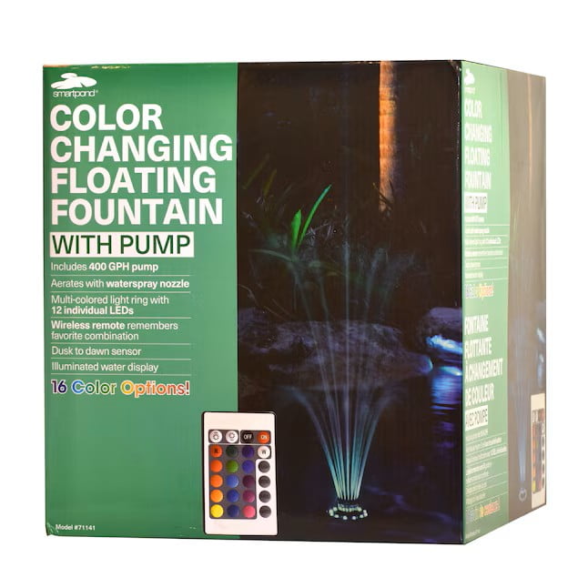Smart Pond Color Changing Floating Fountain With Pump - Walmart.com