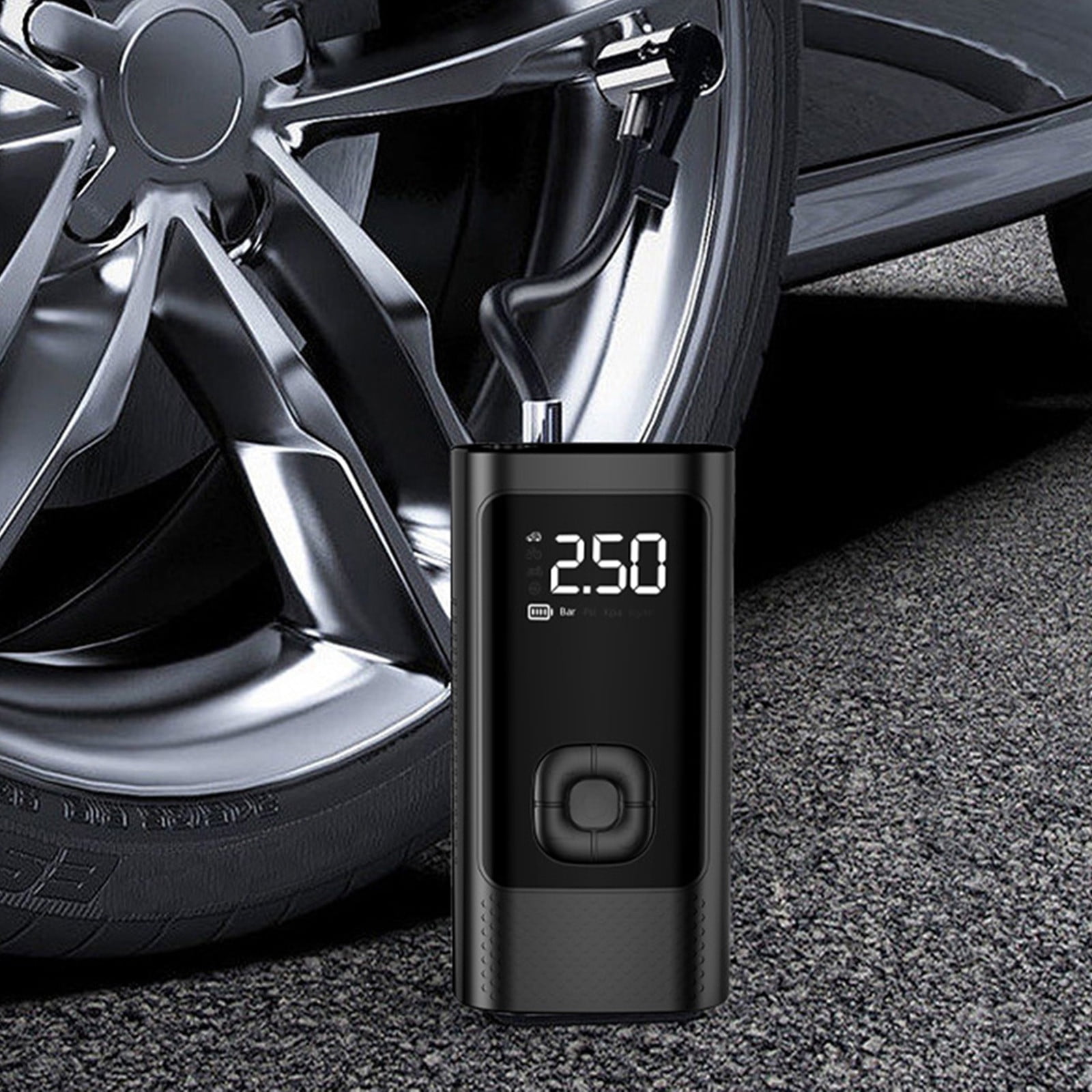 Smart Portable Car Tire Inflator Pump | Digital LCD Display | Mini Electric Air Pump with LED ...
