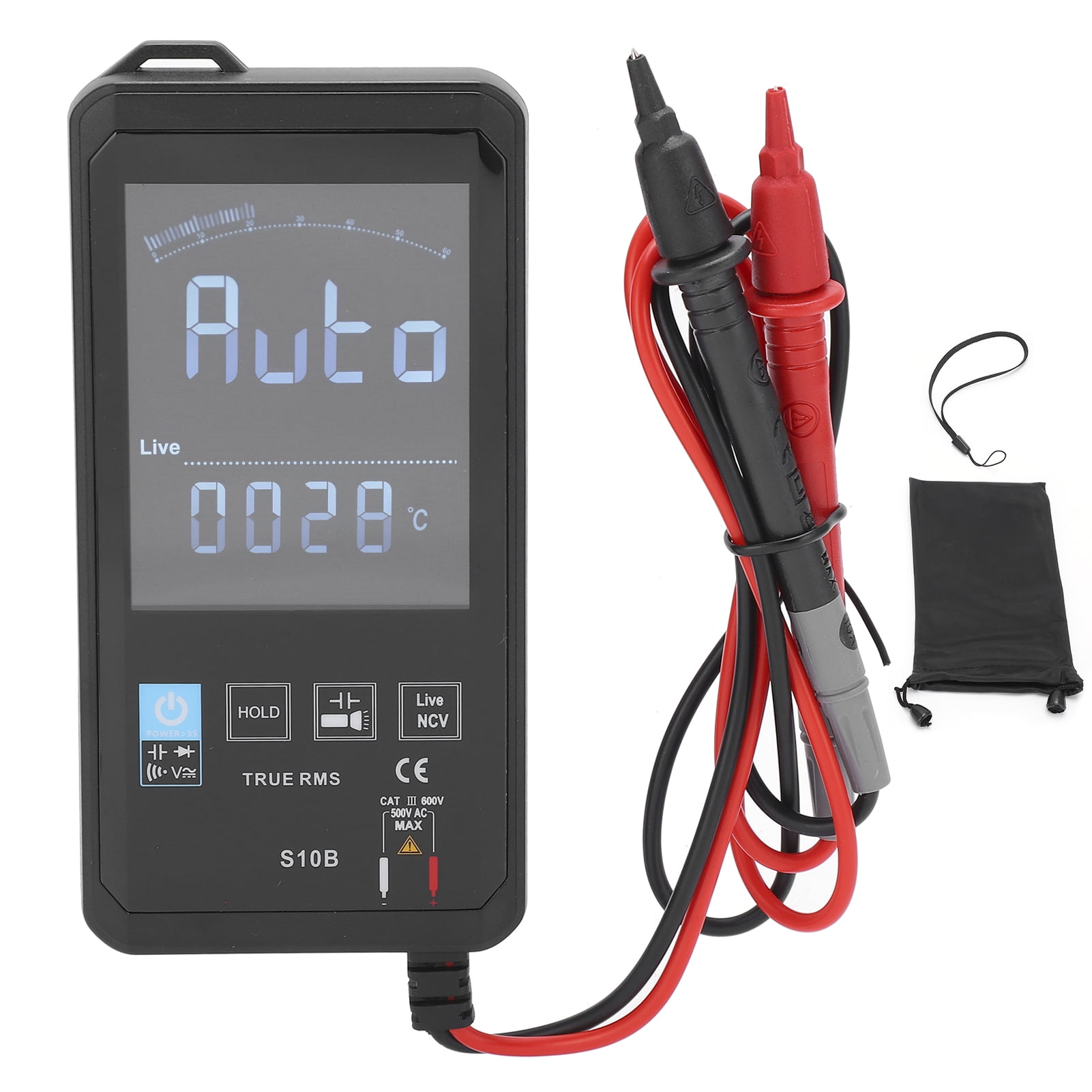 Smart Portable Multimeter with Reverse Display, S10B DC 1000V AC750V ...