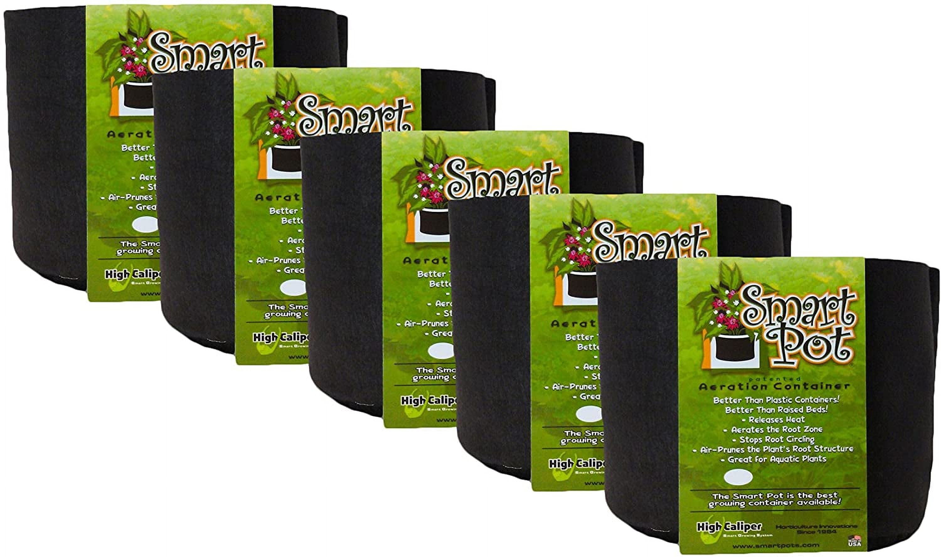 Smart Pot Soft-Sided Fabric Garden Container Aeration Planter Pots, 3 ...