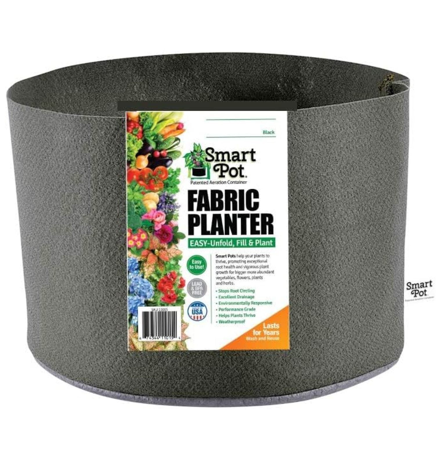 Smart Pots 30-Gallon Smart Pot Soft-Sided Container, Black - Walmart.com