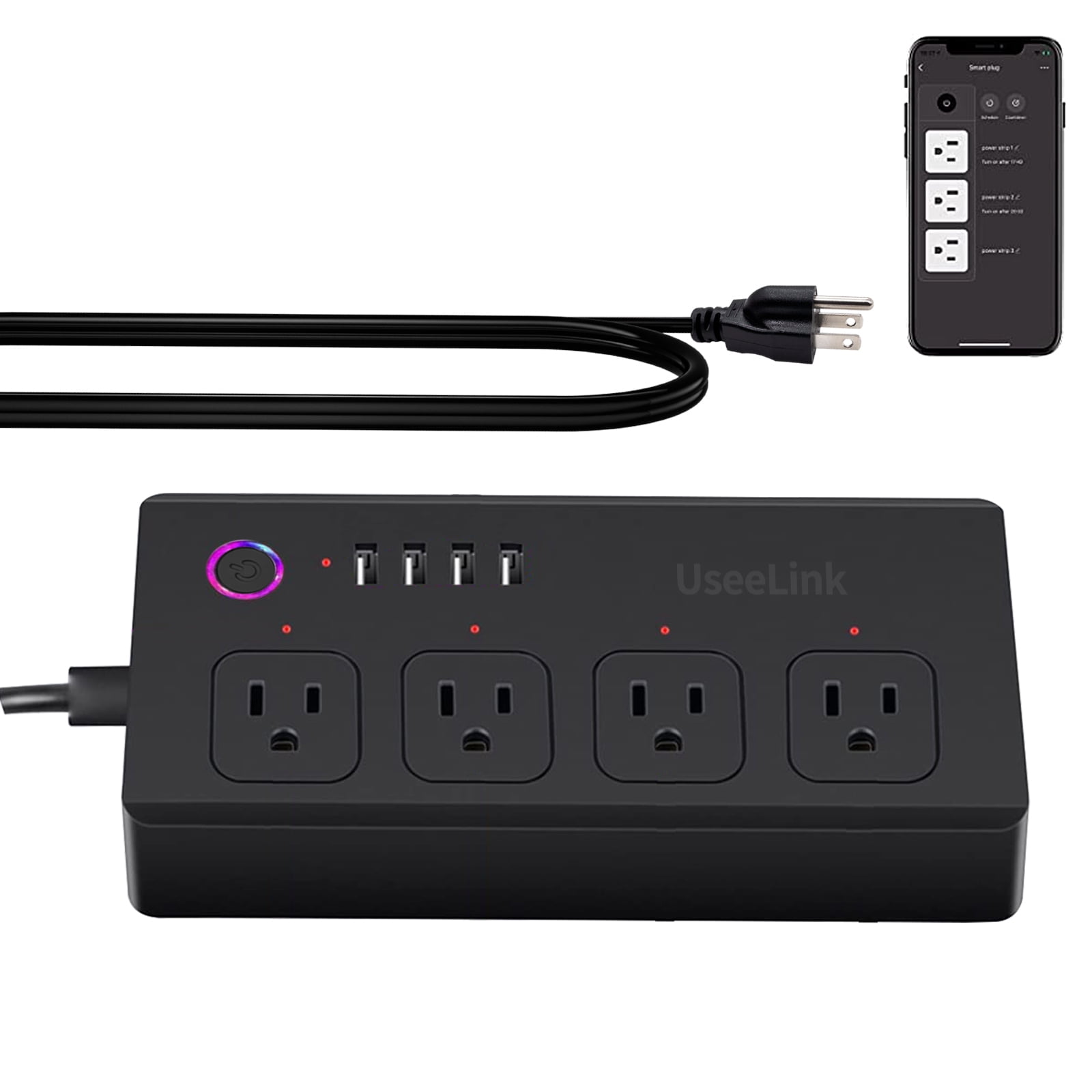 Smart Power Strip, Surge Protector with 4 Individually Controlled Smart ...