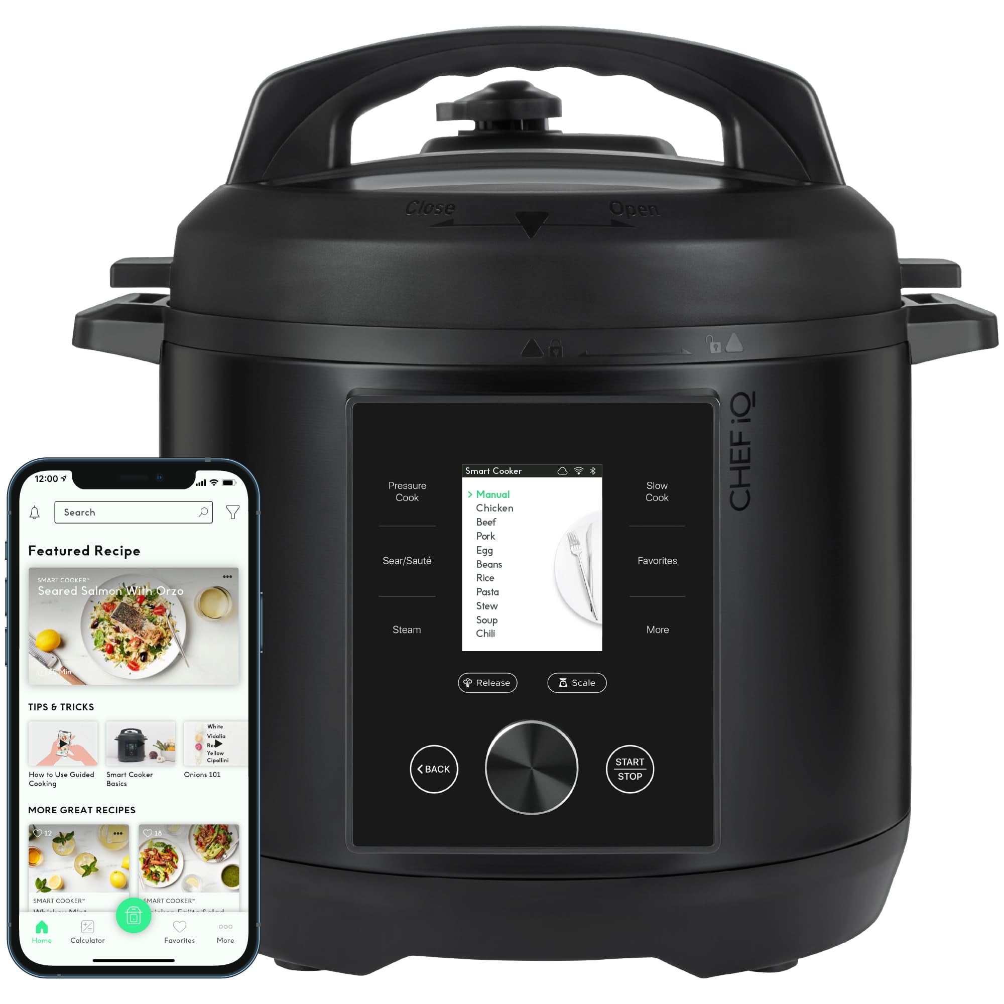 Smart Pressure Cooker with WiFi and Built-in Scale - Easy-to-Use 10-in ...