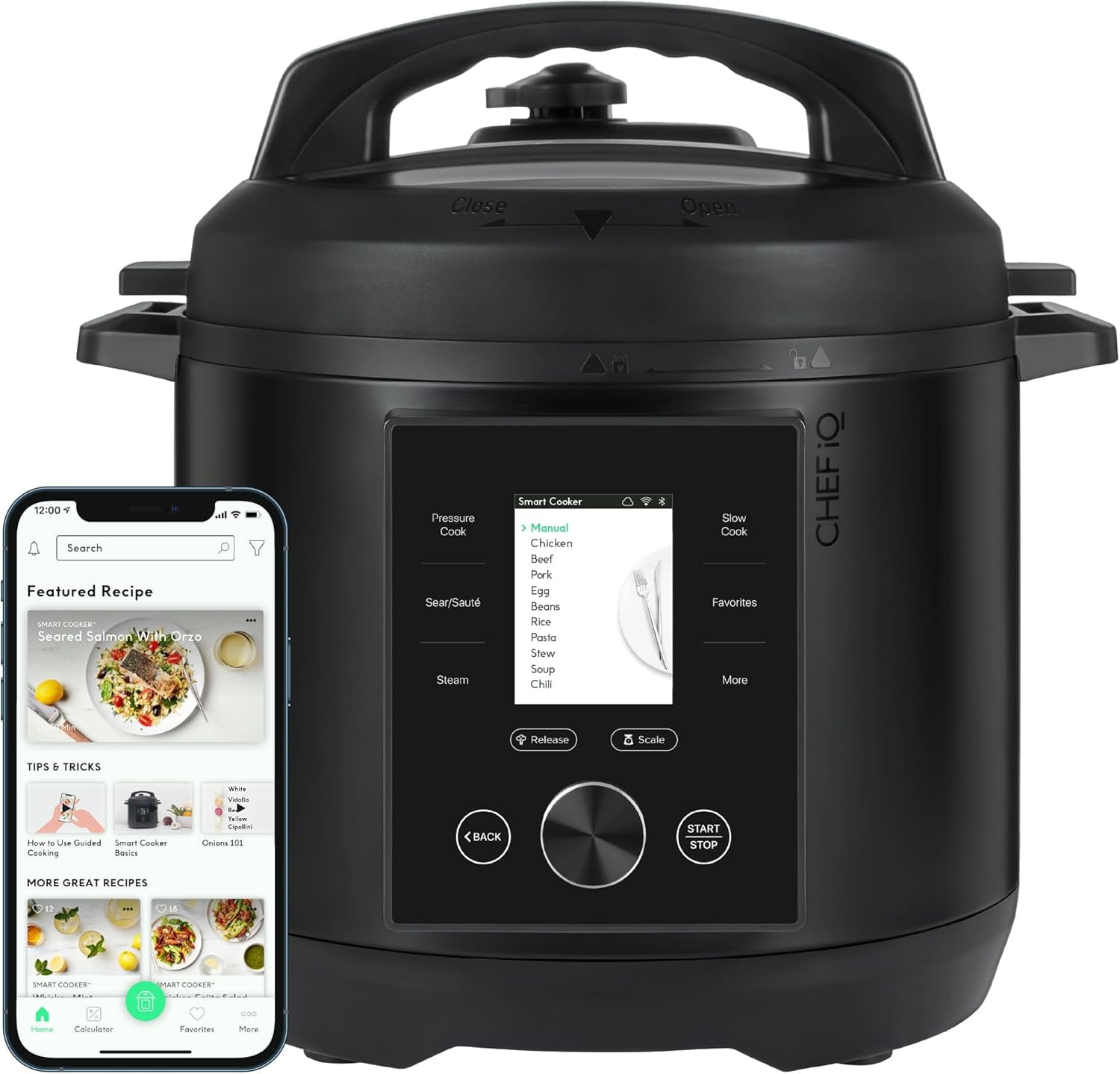 Smart Pressure Cooker with WiFi and Built-in Scale - Easy-to-Use 10-in ...