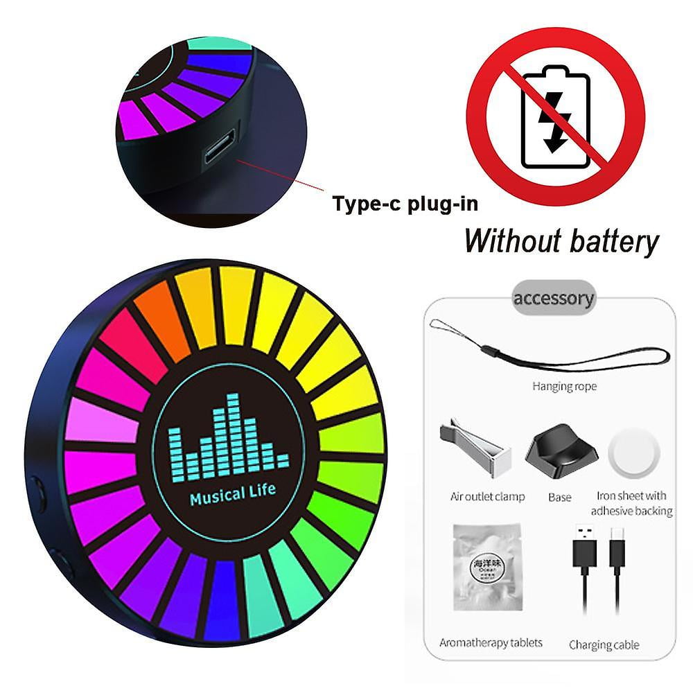 Smart RGB Pickup Lights LED 3D Ambient Lamp Sound Control Music Rhythm ...