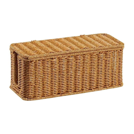 Smart Rattan Cord Organizer with 180 Flip Lid for Desk and TV Wire ...