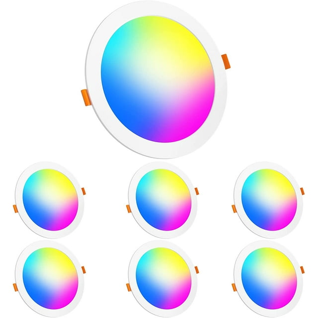 Smart Recessed Lighting 4 Inch Color Changing 12W LED Downlight, 1000 ...