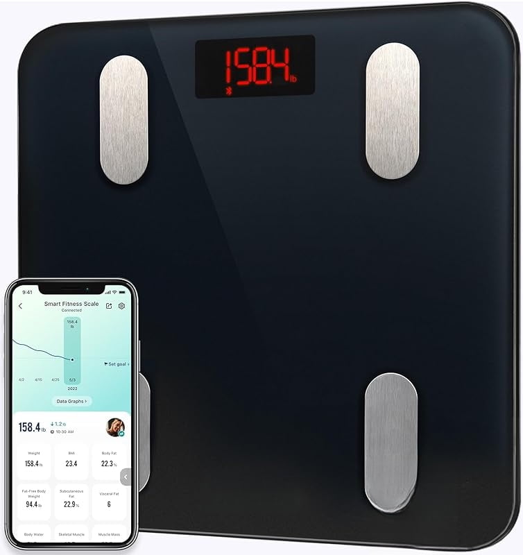 Smart Rechargeable Weight Scale for Measuring Body Weight and Fat ...