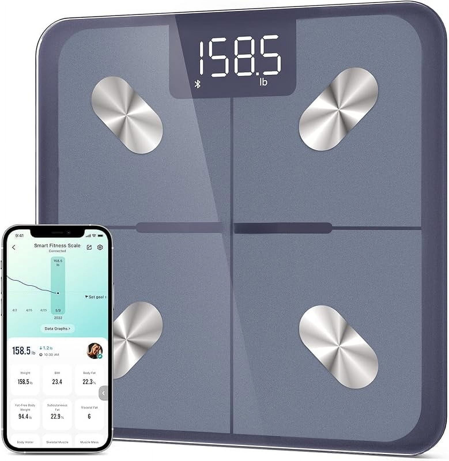 Smart Rechargeable Weight Scale for Measuring Body Weight and Fat ...