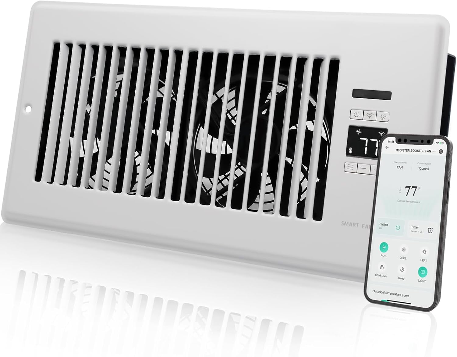 Smart Register Vent with Dual Intelligent Thermostat and WIFI App ...