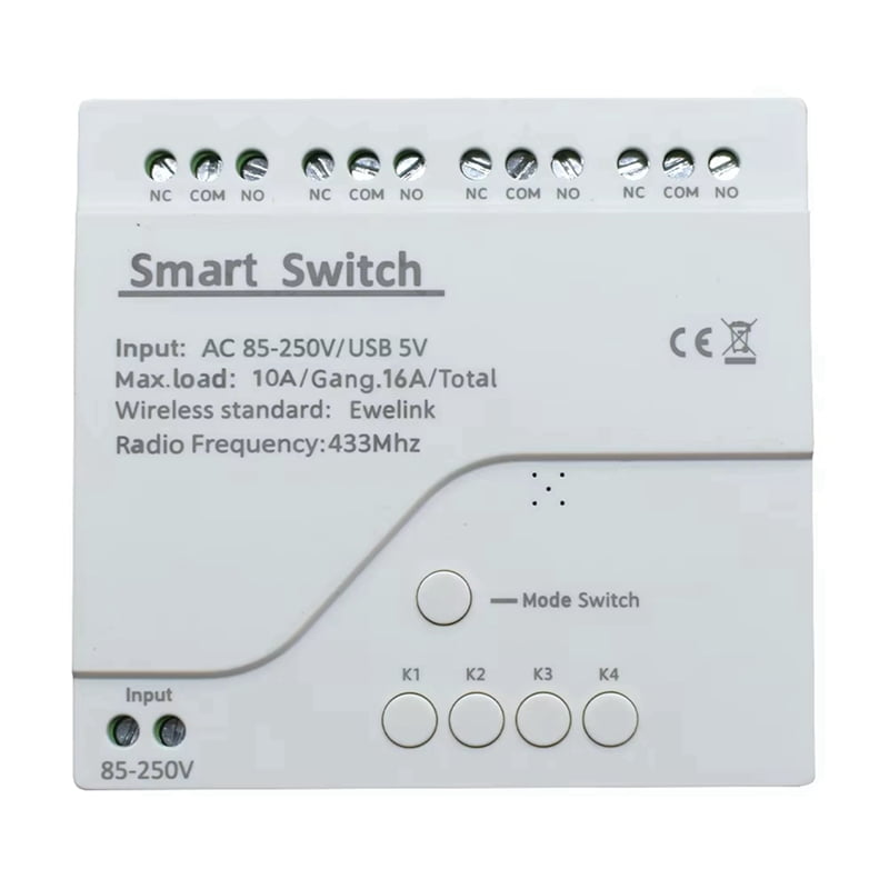 Smart Remote Control Wifi Switch Module 4CH AC 85-250V USB 5V Inching ...