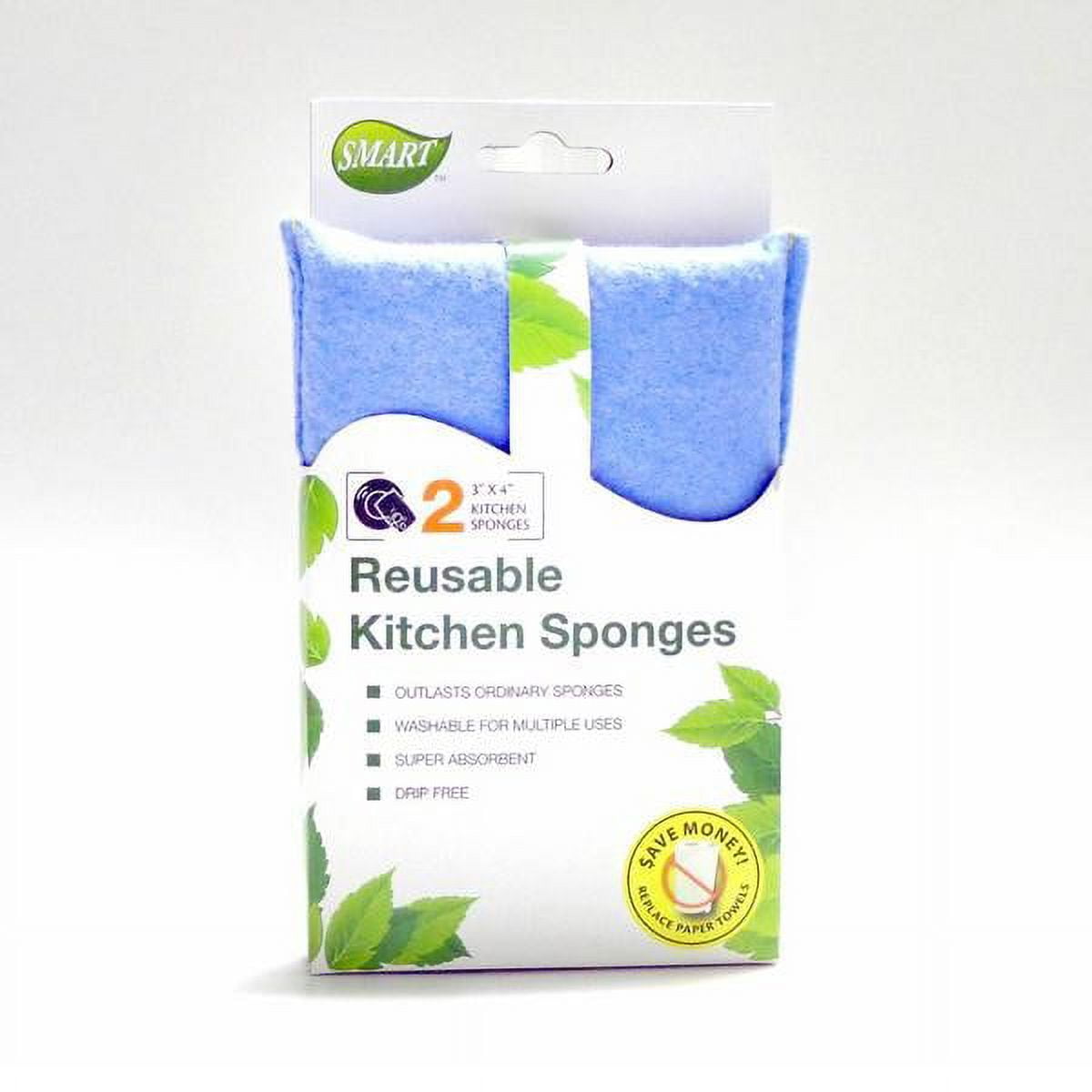 Pacific Dry Goods 10037 Eco Sponge Washable Sponge, 2 Count - Walmart.com